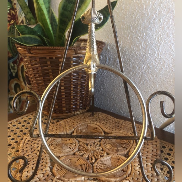 Authentic Original Vintage Style | Bath | Brassgold Metal Fish Towel ...